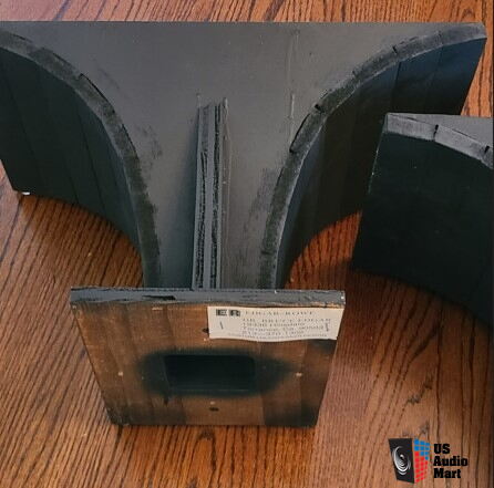 Edgar designed and built wooden tractrix midrange horns 400hz to 6 ...