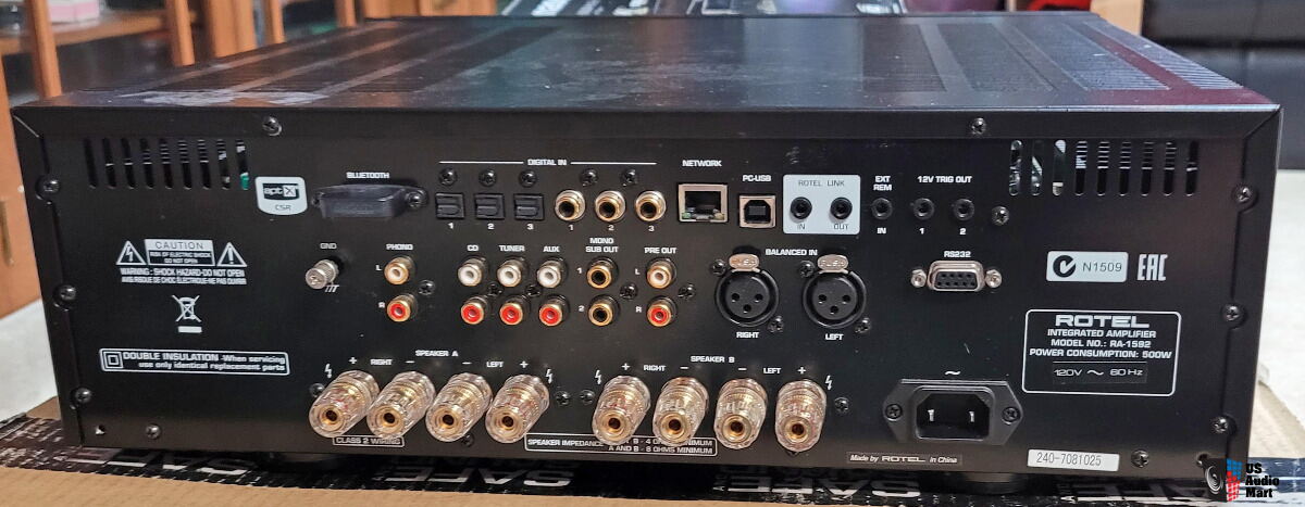 Rotel RA-1592 Integrated amplifier with built-in DAC and Bluetooth ...