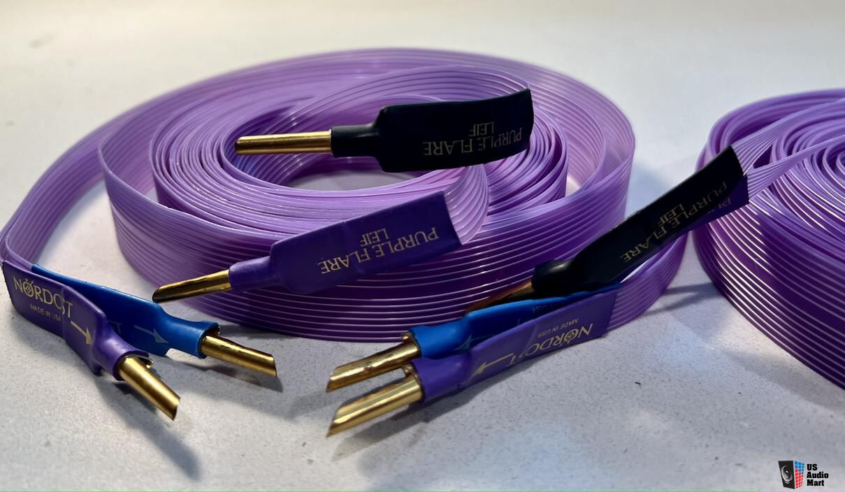 Nordost Purple Flare Speaker Cables with banana terminations 6 meter ...