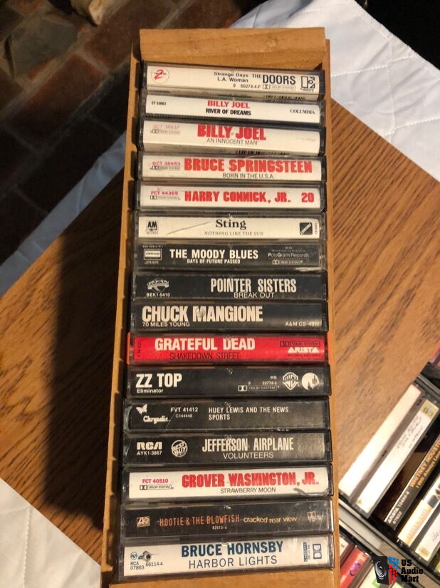 Vintage cassettes, storage cabinet and crate Photo #4131706 - US Audio Mart