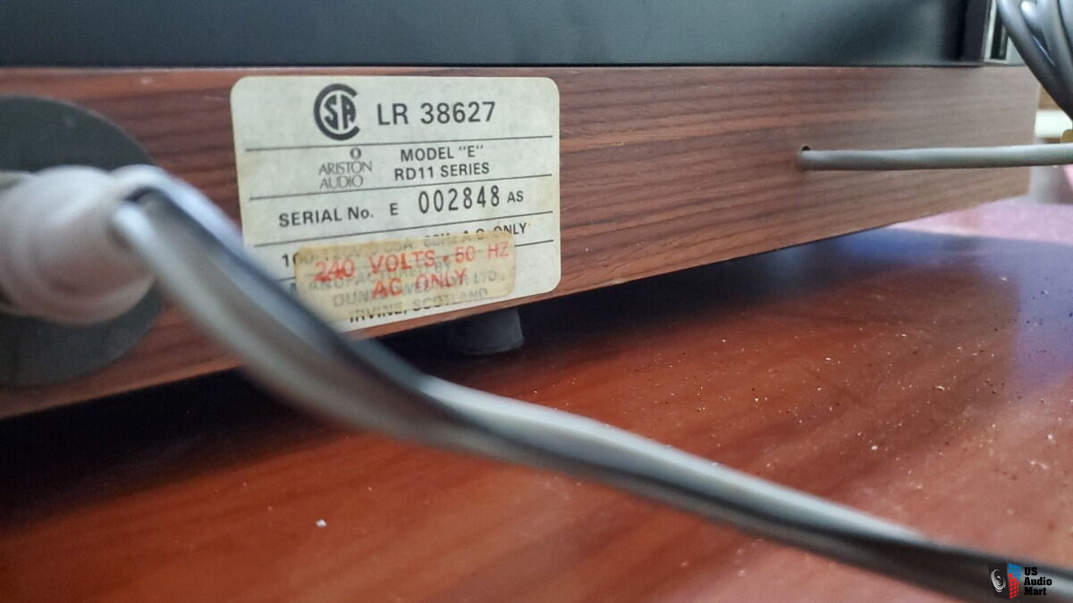 Ariston Audio Model E RD11 Series Turntable in Original Box Never Used ...