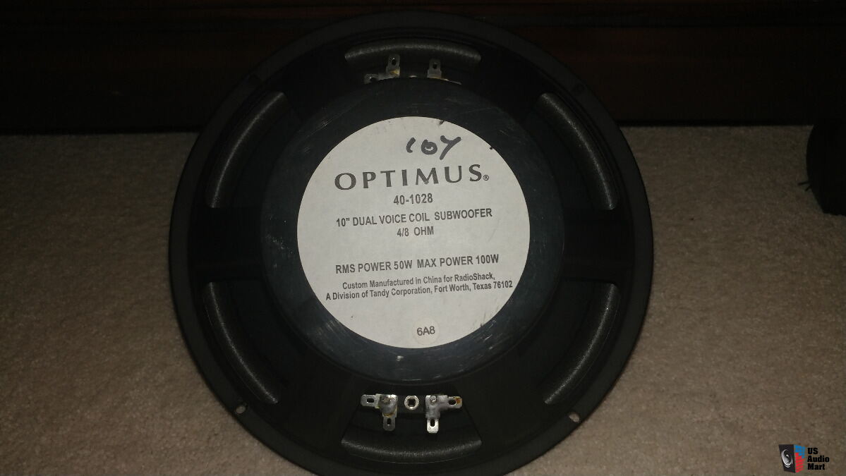 Radio Shack - Optimus 10" Dual Voice Coil Subwoofer - New! Photo ...