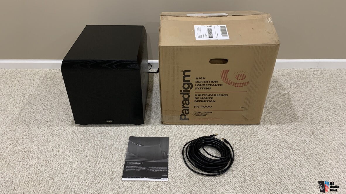 Paradigm PS-1000 v.4 Powered Subwoofer, Black Ash, Boxes and all ...