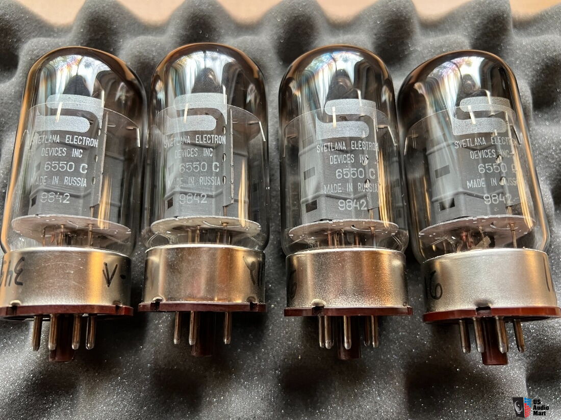 Quad set of original SED 6550 output tubes, SED of St. Petersburg ...