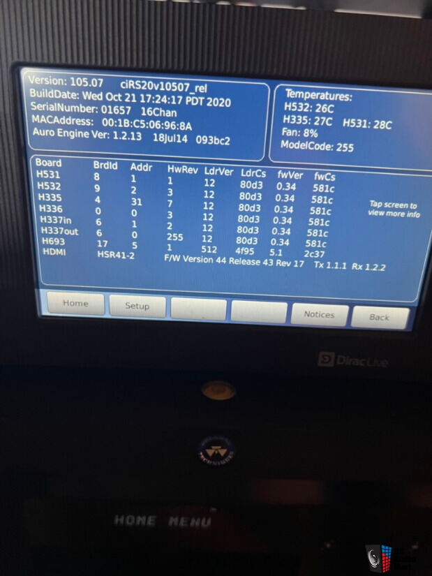 Datasat RS20i with Atmos and Auros. Dealer Calibration kit also ...