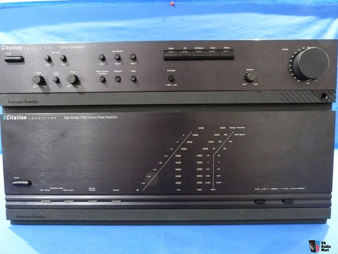 Harman Kardon Citation 21 Preamp and Citation 22 Power Amp Photo ...