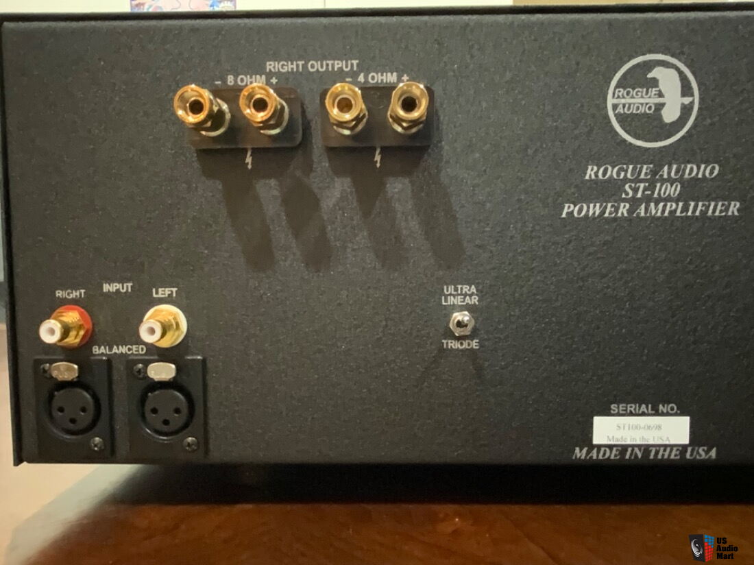 Rogue Audio ST-100 Stereo Tube Power Amplifier * Silver ( Like New ...