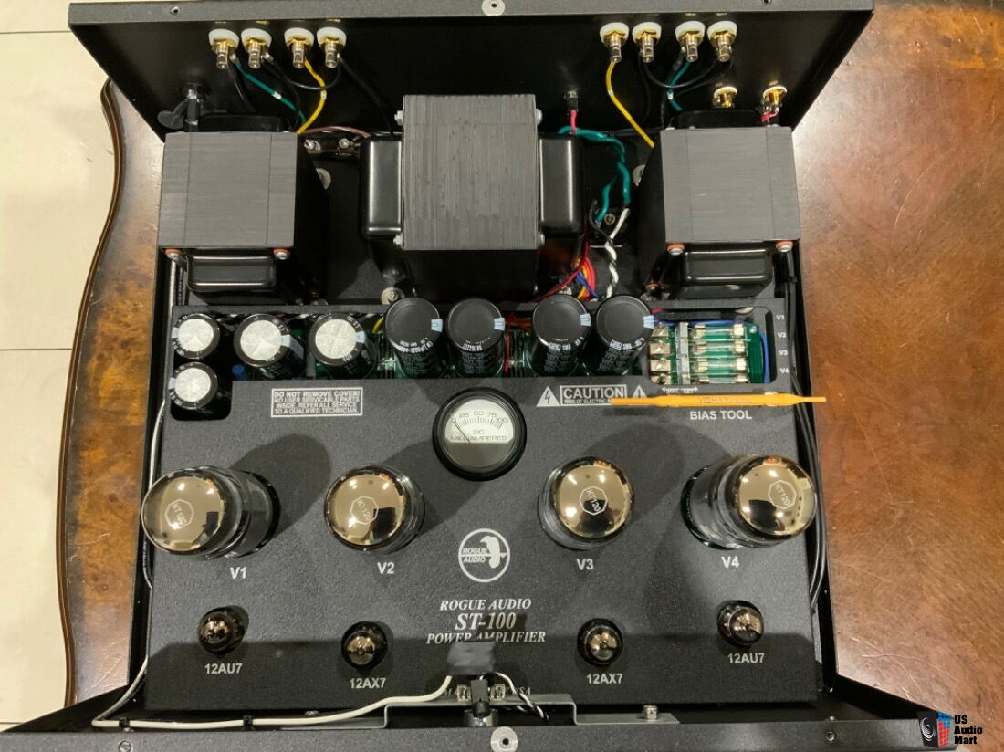 Rogue Audio ST-100 Stereo Tube Power Amplifier * Silver ( Like New ...