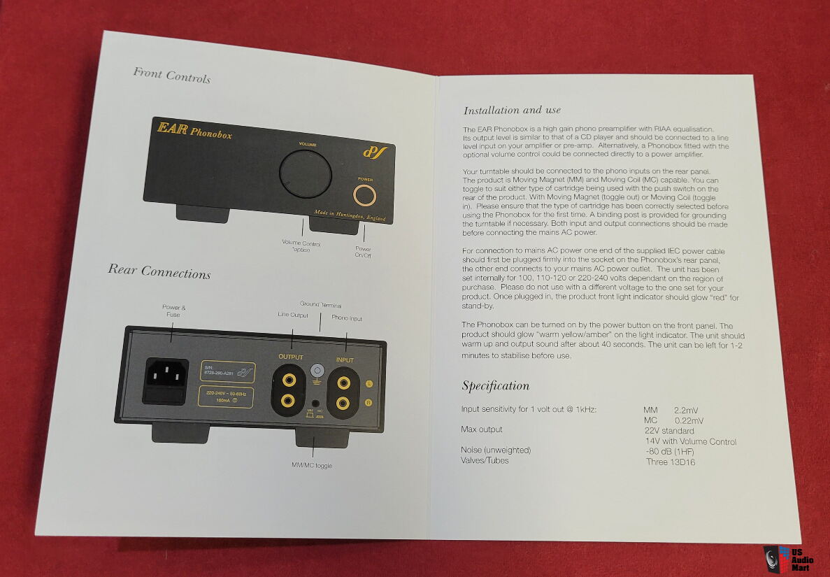 EAR Phono Classic - (New Model of EAR834P) Photo #4143638 - US Audio Mart