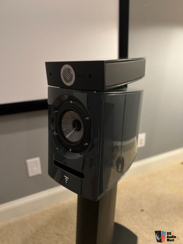 Focal Diablo Utopia Colour Evo Speakers in Ash Grey w/ matching stands ...