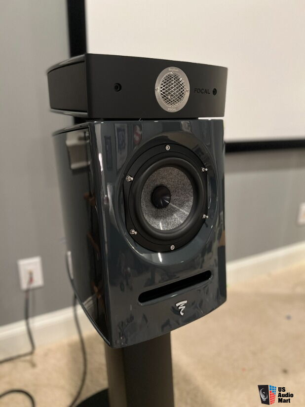 Focal Diablo Utopia Colour Evo Speakers in Ash Grey w/ matching stands ...