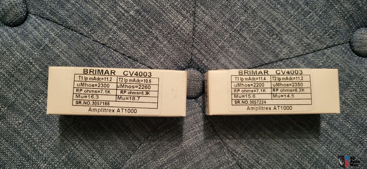 Brimar CV4003/12AU7 vacuum tubes one pair For Sale - US Audio Mart