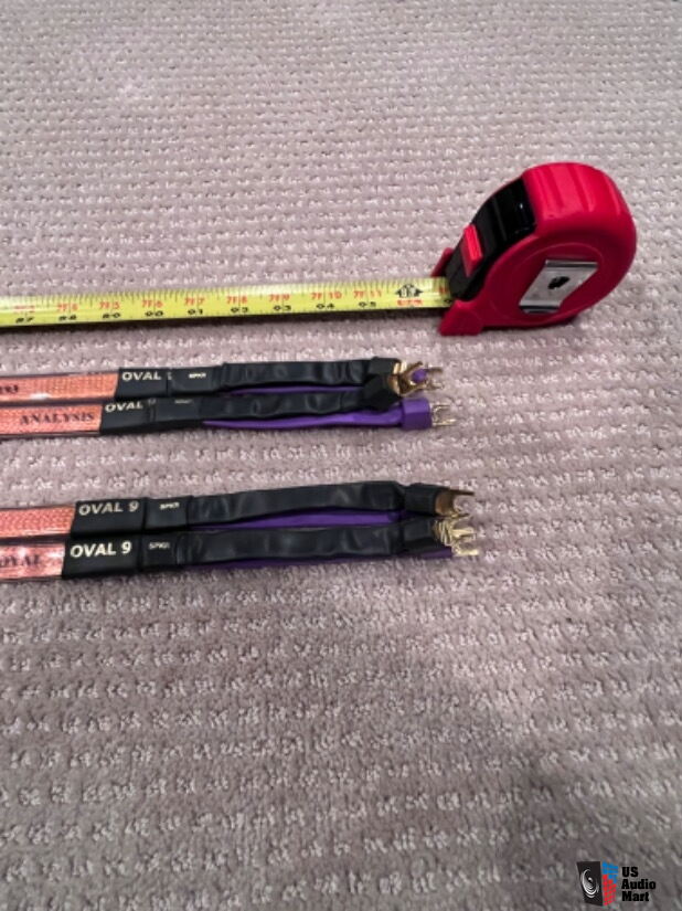 Analysis Plus Oval 9 double shotgun 8' pair with spade terminations ...