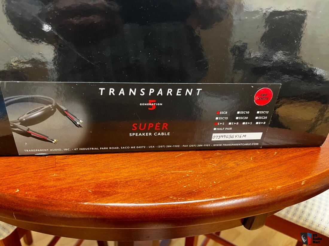 Transparent Super Gen5 speaker cables 8ft SSC8 spade to spade Photo ...