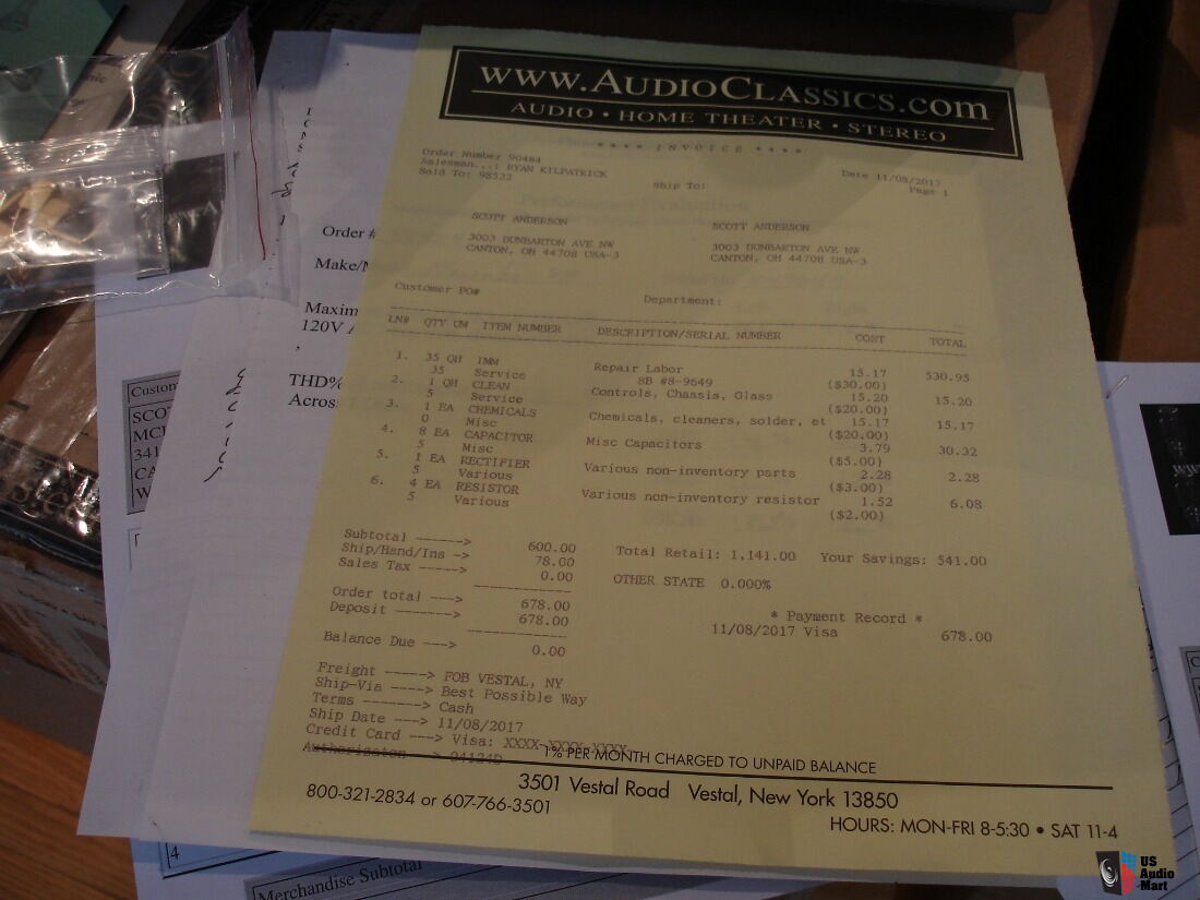 Marantz 8B, 7C, Audio Classics Restored! with PatheWings Replica WC-2 ...
