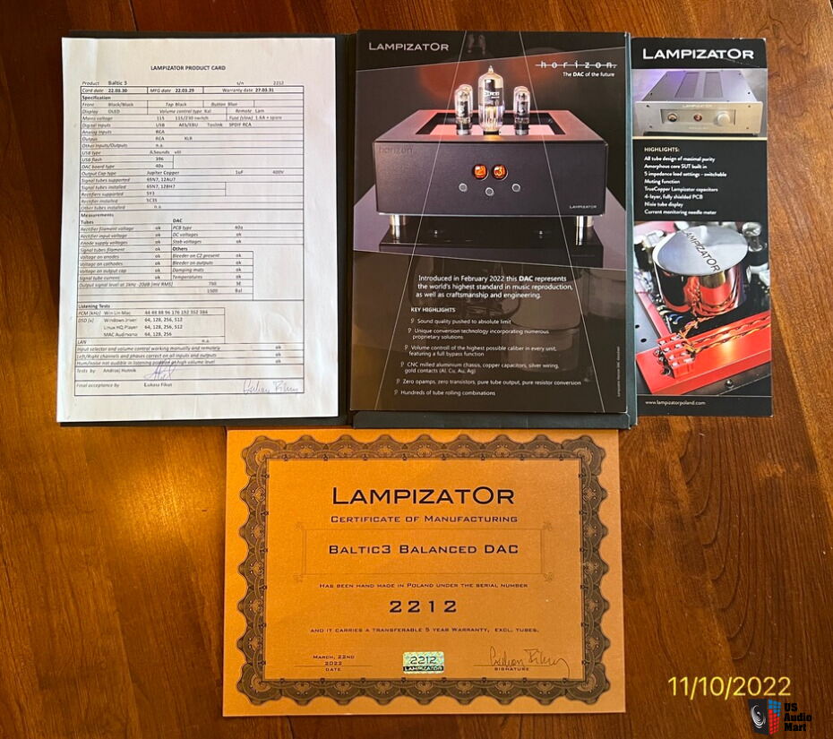 Lampizator Baltic 3 Balanced DAC with Volume Control/Preamplifier ...