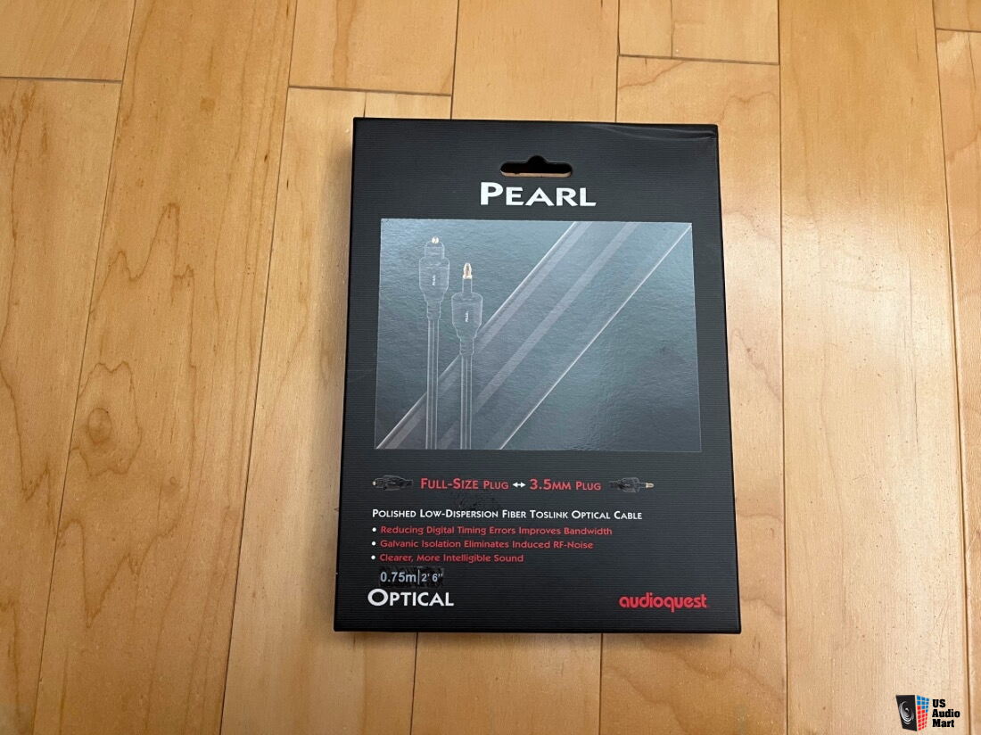 NEW Audioquest Pearl - toslink fiber optical - 2'6" length - full size ...