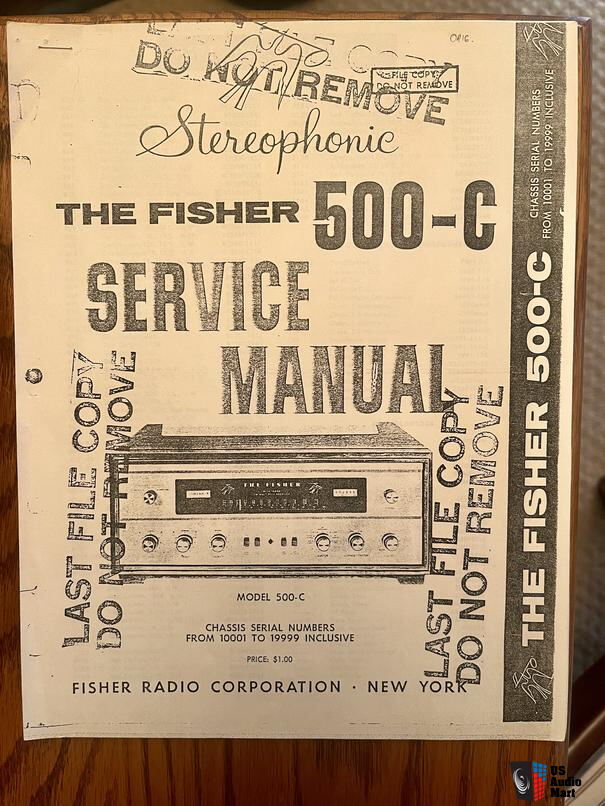 Fisher 500-C factory service manual from former "Fisher Doc" Al P For ...
