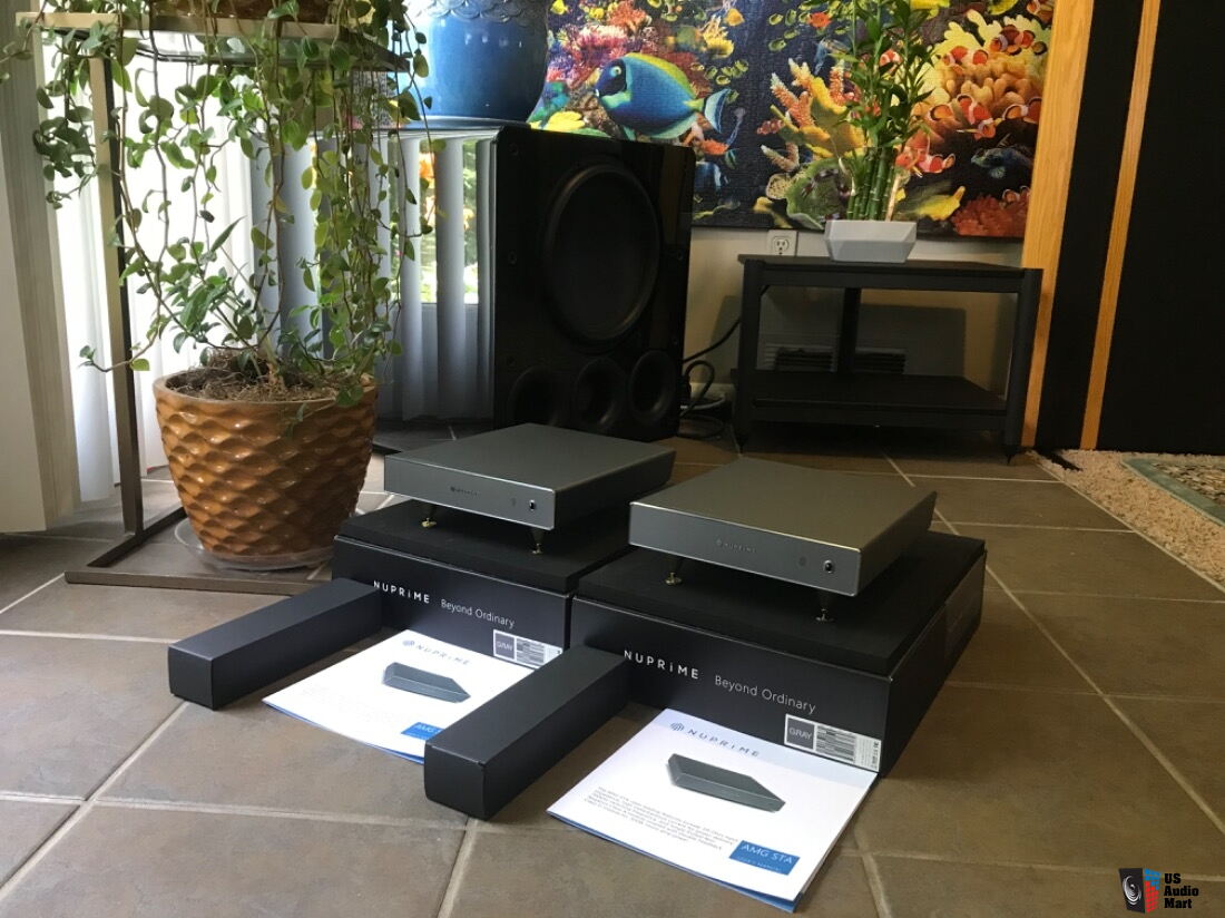 Pair Of Nuprime AMG STA Amplifiers With Gold Isolation Cones Like New ...
