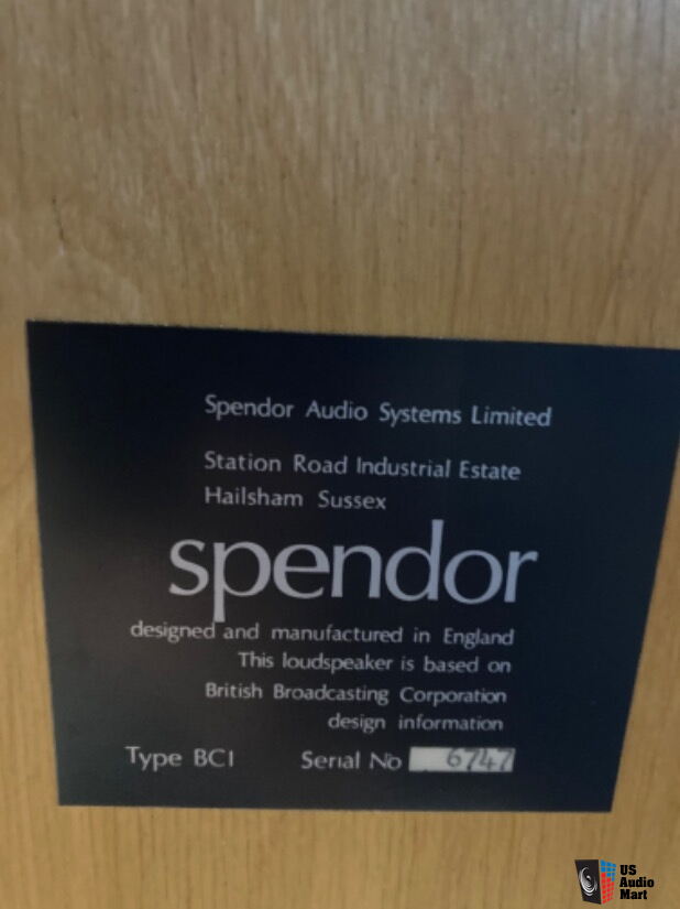 Legendary Spendor BC1's with Stands Photo #4167323 - US Audio Mart