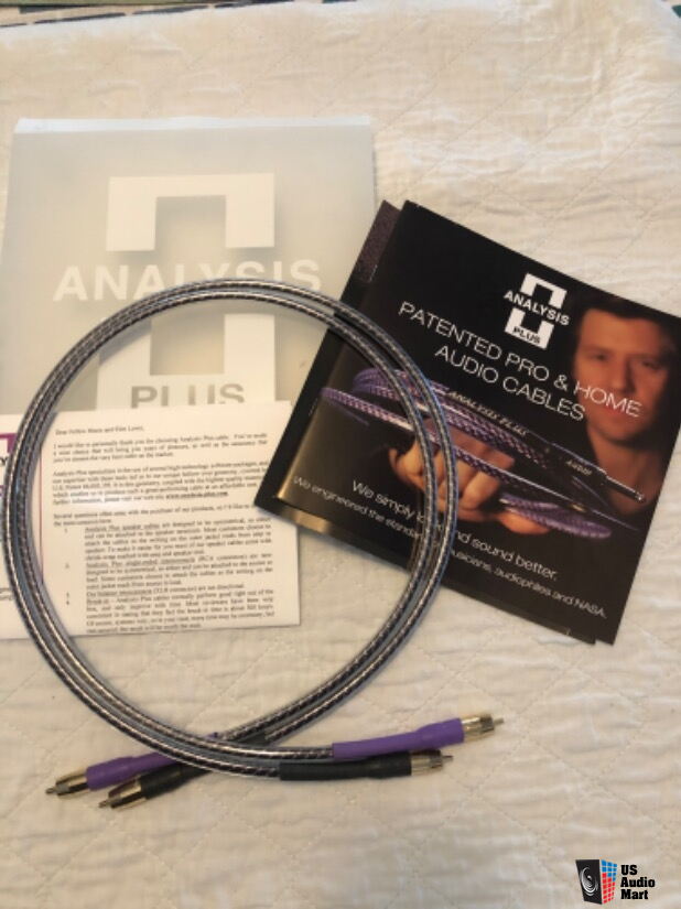 Analysis Plus Solo Crystal Oval RCA Interconnects 1 or 2 Pair for sale ...