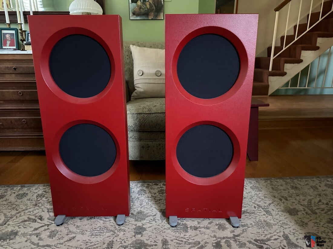 Spatial Audio M4 Triode Masters open baffle speakers in red Photo ...