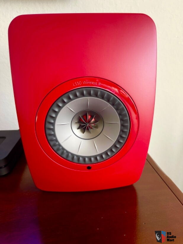 Kef LS50 Wireless II (Crimson Red) w/ K2 Red Stands Photo #4197511 - US ...