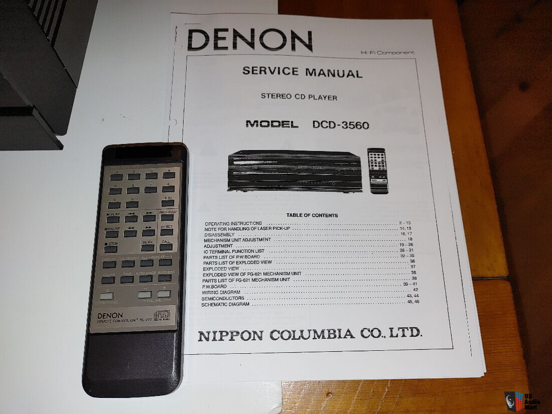 Rare Denon DCD-3560 Reference CD Player & Remote - Excellent! Photo ...