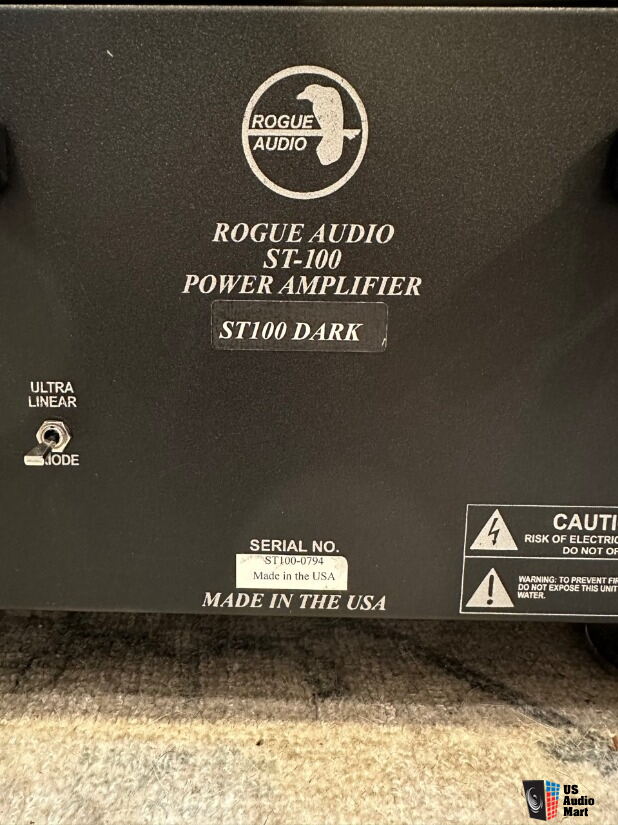 Rogue Audio Stereo 100 Dark ***with Stillpoints Ultra footers and bases ...