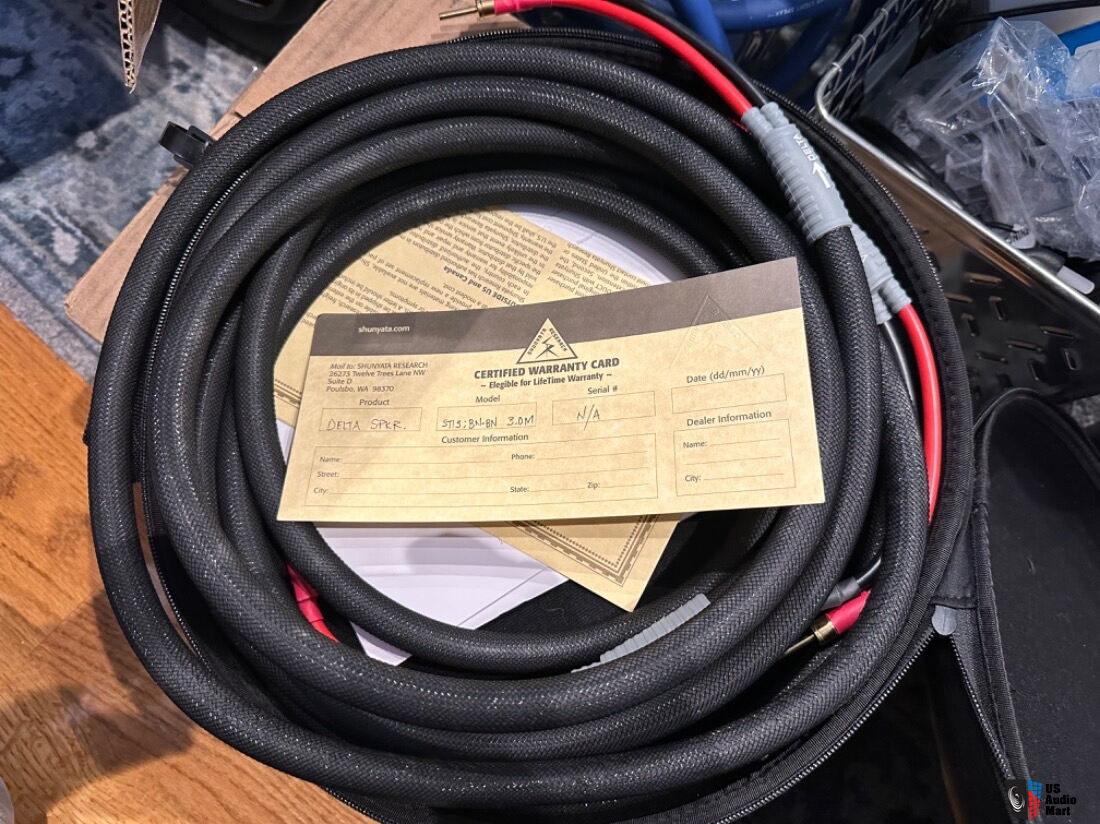 Shunyata Delta v1 Speaker Cables - Full Range - 3m Photo #4205437 - US ...
