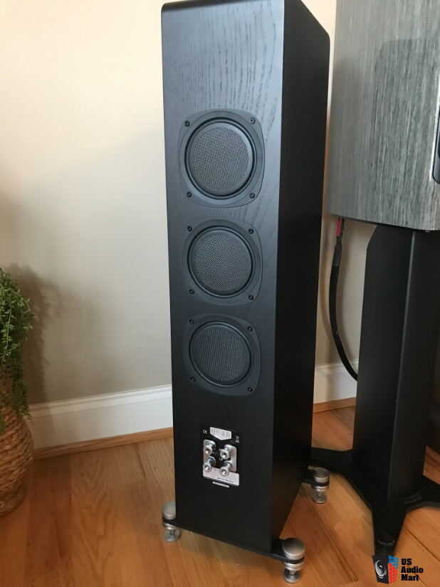 Quad S-4 Floorstanding Speakers in Black Oak Photo #4208123 - US Audio Mart