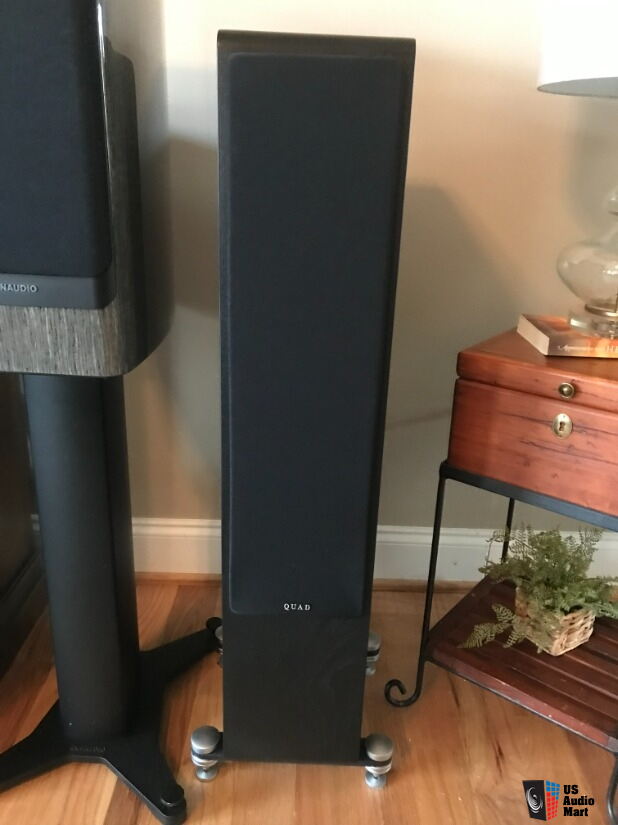 Quad S-4 Floorstanding Speakers in Black Oak Photo #4208122 - US Audio Mart