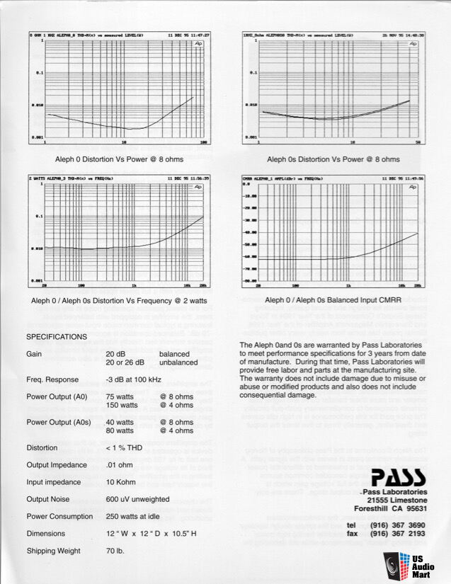 Pass Labs 0s Stereo Amplifier Photo #4225553 - US Audio Mart