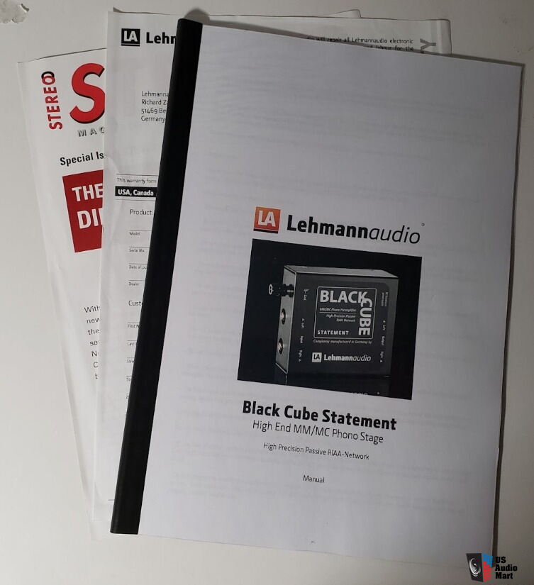 Lehmann Audio Black Cube Statement Phono Preamp Photo #4234072 - US ...