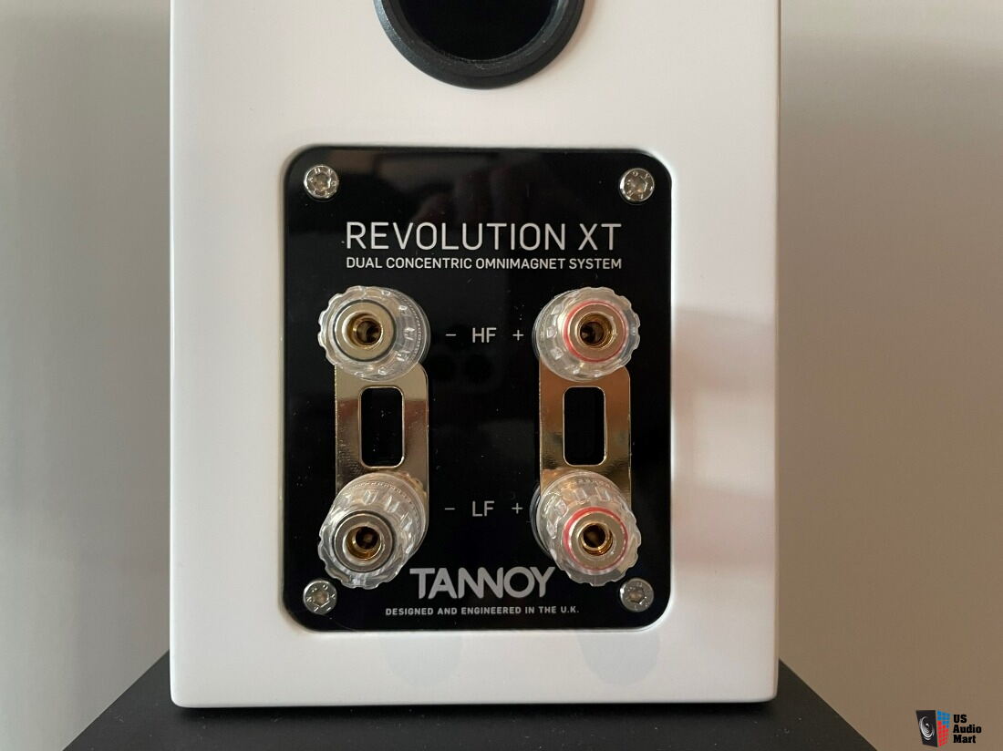 Tannoy Revolution XT MINI Bookshelf Speakers Piano Gloss White Mint ...