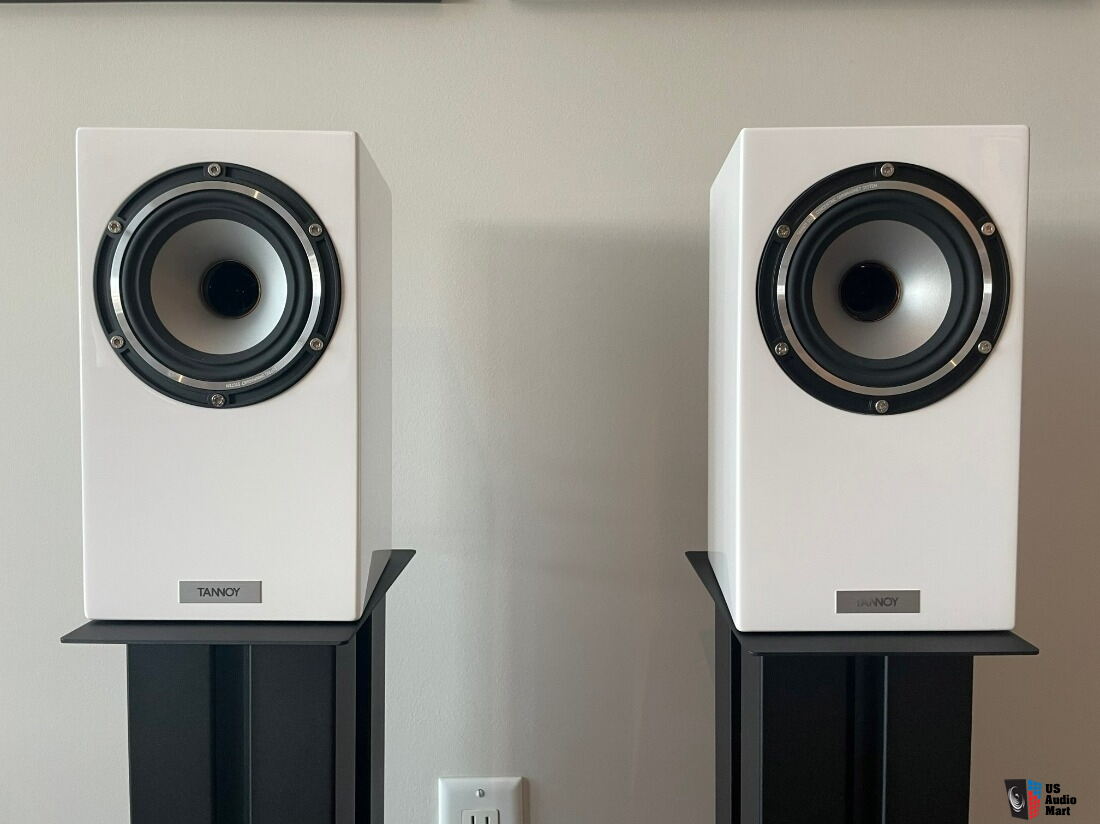 Tannoy Revolution XT MINI Bookshelf Speakers Piano Gloss White Mint ...