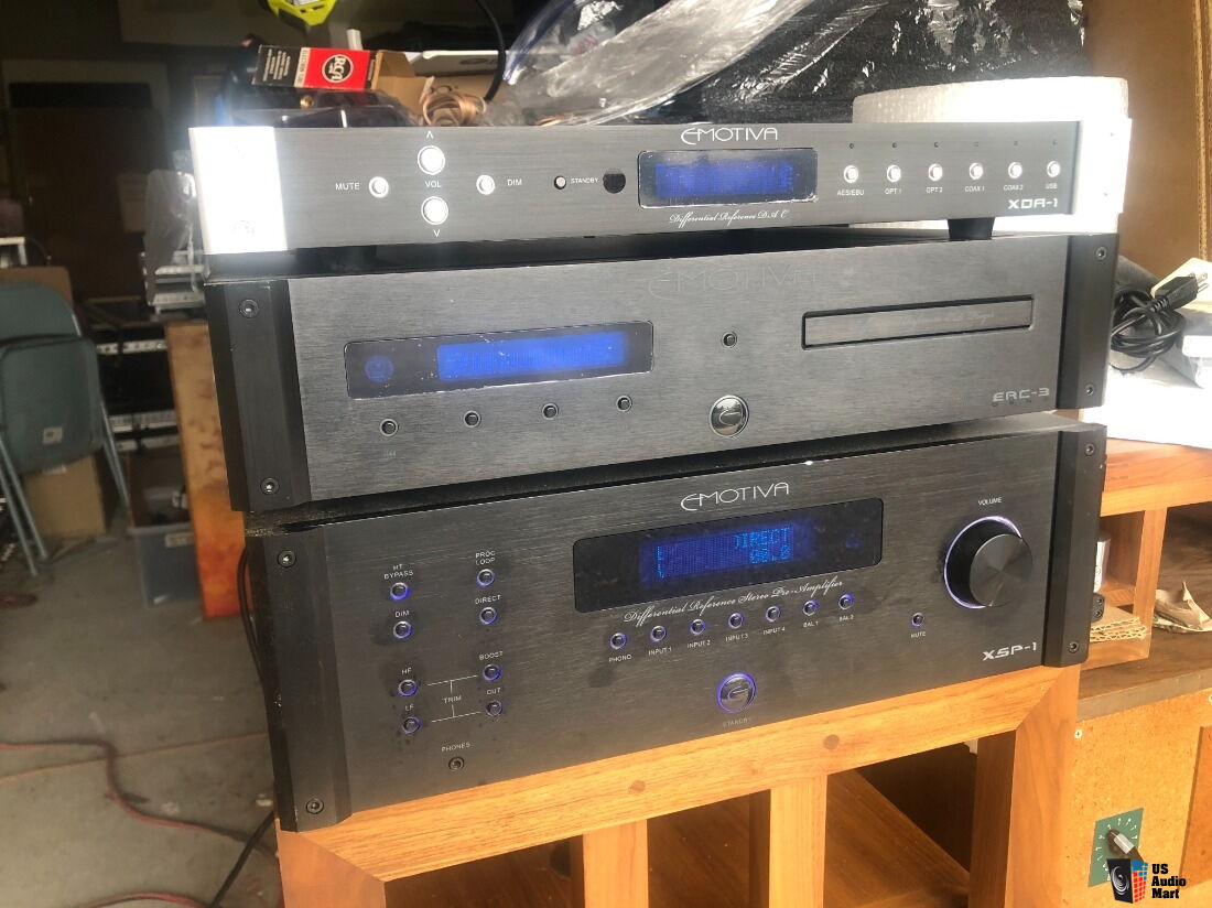 Emotiva XSP-1 Gen2 Stereo Preamplifier w Remote (Shown on bottom) For ...