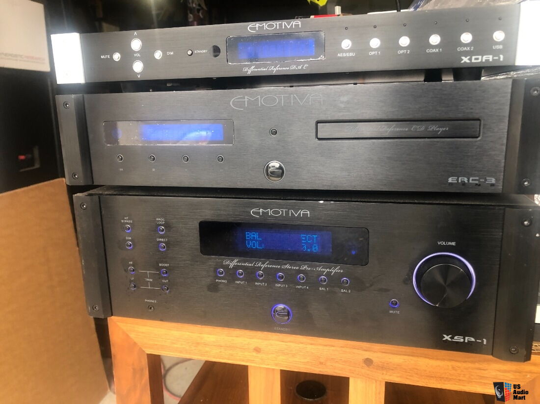 Emotiva XSP-1 Gen2 Stereo Preamplifier w Remote (Shown on bottom) Photo ...