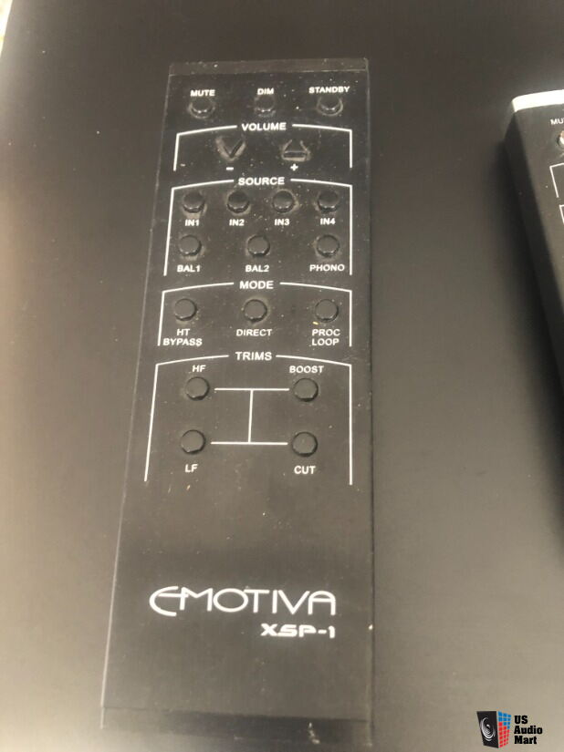 Emotiva XSP-1 Gen2 Stereo Preamplifier w Remote (Shown on bottom) Photo ...