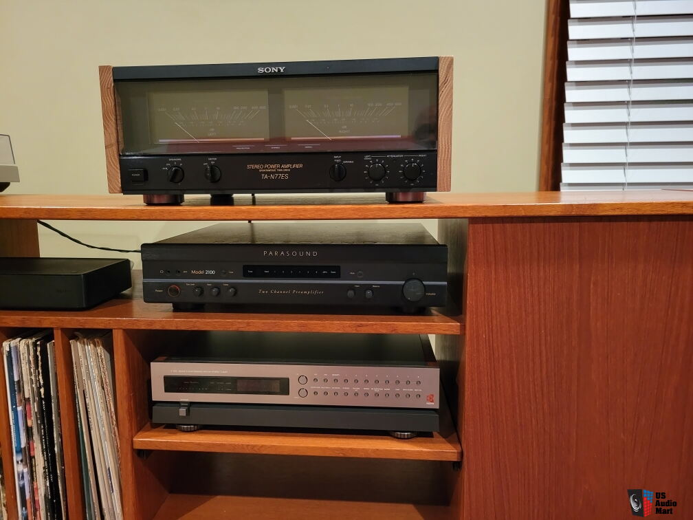 SONY TA-N77ES Amplifier in Beautiful Condition , new oak wood sides ...