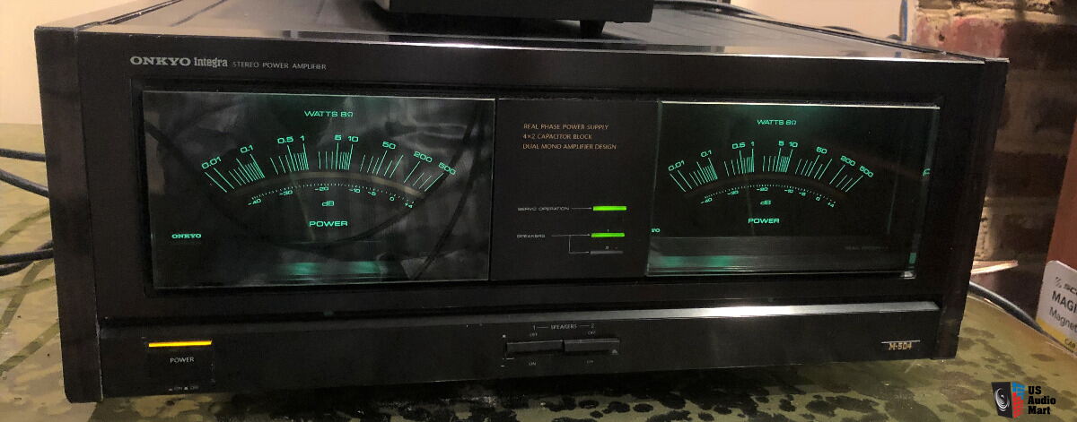 Onkyo M-504 Stereo Amplifier 165 Watts/Channel VG Condition Photo ...