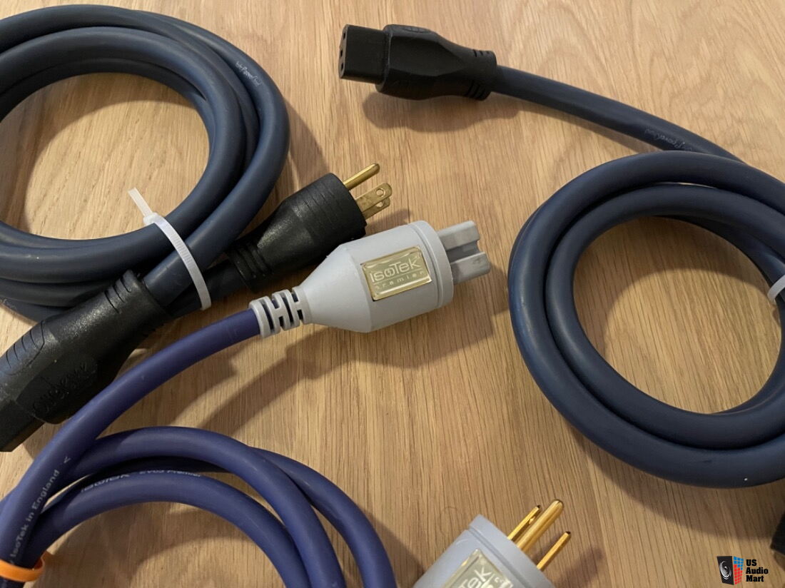 3 Power Cables Audience Forte F3 6 Ft Pair plus 1.5M Isotek Evo3 ...