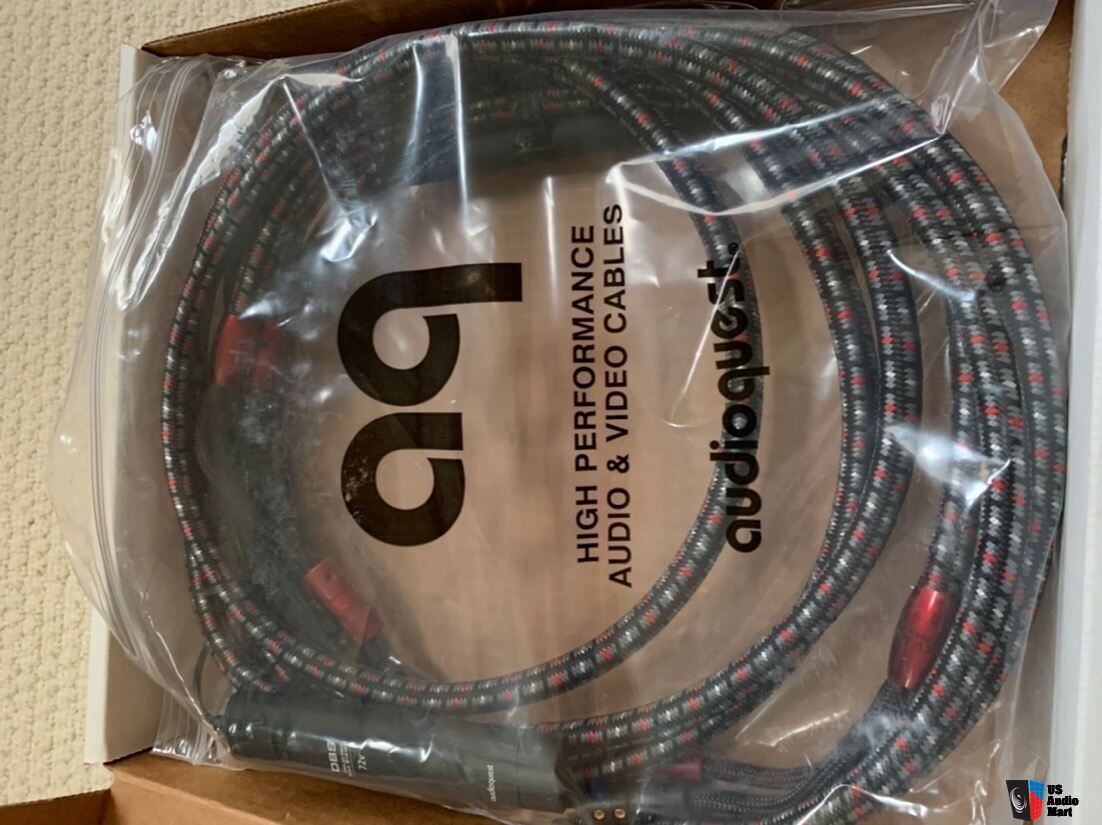 Audioquest CV-8 Full Range Speaker Cables w/ 1/4" Spades & 72v DBS 8 ...