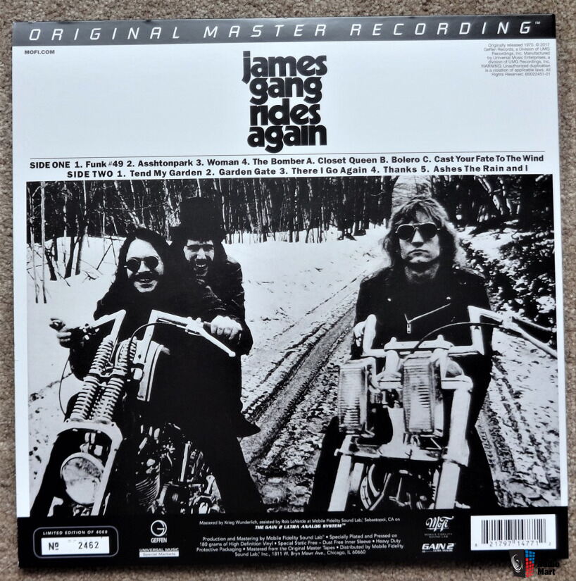 James Gang Rides Again numbered Mobile Fidelity Photo #4269837 - US ...