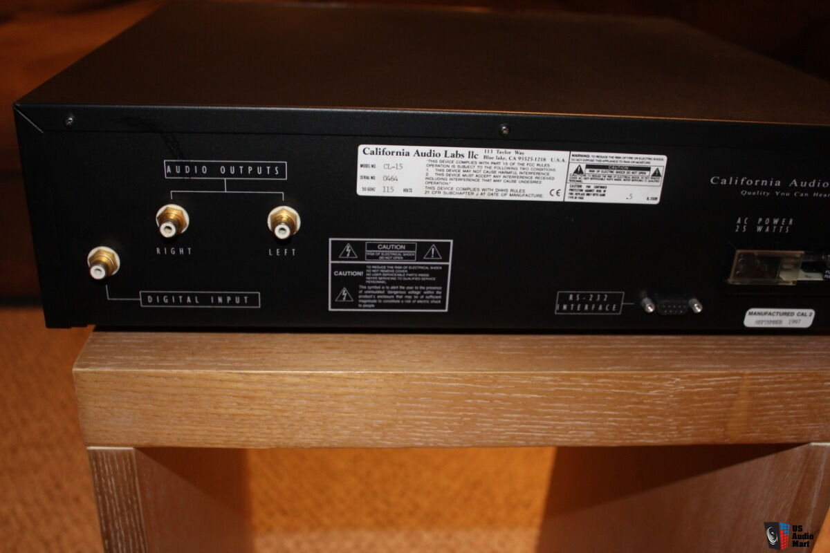 California Audio Labs CL-15 CD player For Sale - US Audio Mart