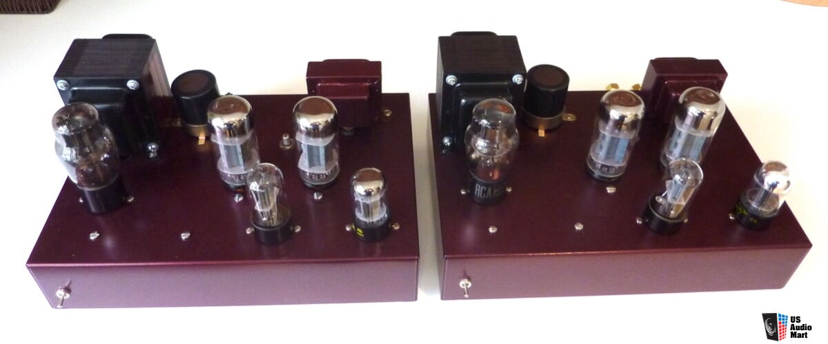 Custom-crafted MusicLab Tube Amplifier 2 monoblocks US W4m DIY 20W 6P3S ...
