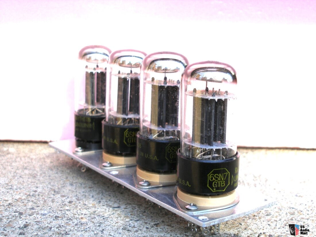 Raytheon 6SN7 GTB Tubes 1960's Chrome Topped MATCHED QUAD NIB MINT ...