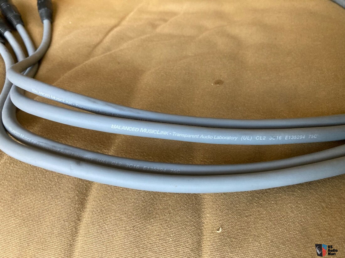 Transparent Audio MusicLink Balanced (XLR) 1m/3ft interconnect cables ...