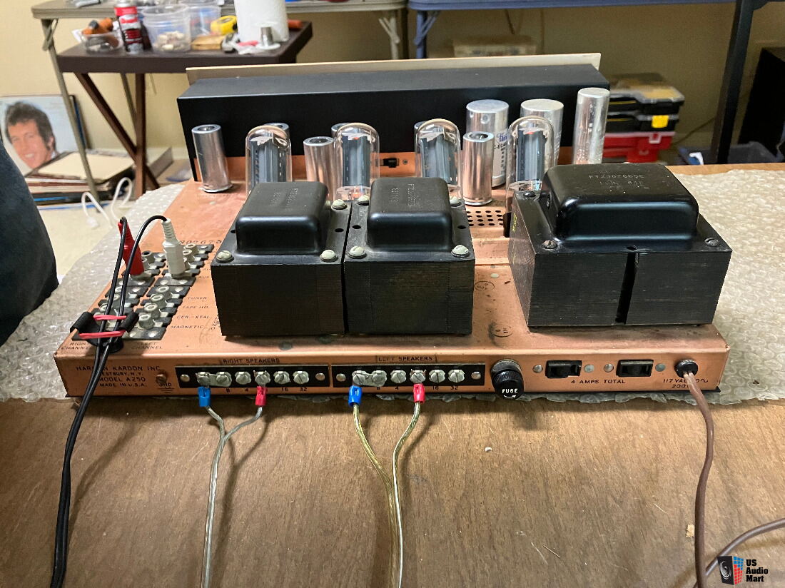 Harman Kardon A250 integrated tube amp, 25wpc,copper clad, extensively ...