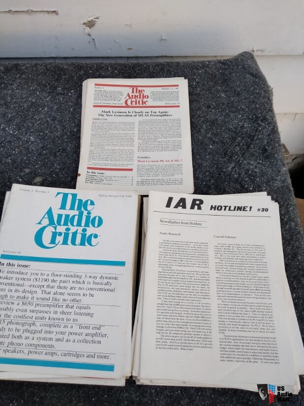 Audio critic + IAR Magazine lot For Sale - Canuck Audio Mart